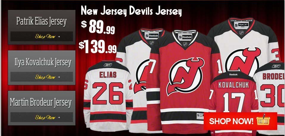 New Jersey Devils Jersey - Reebok Devils Jerseys - Authentic, Premier ...